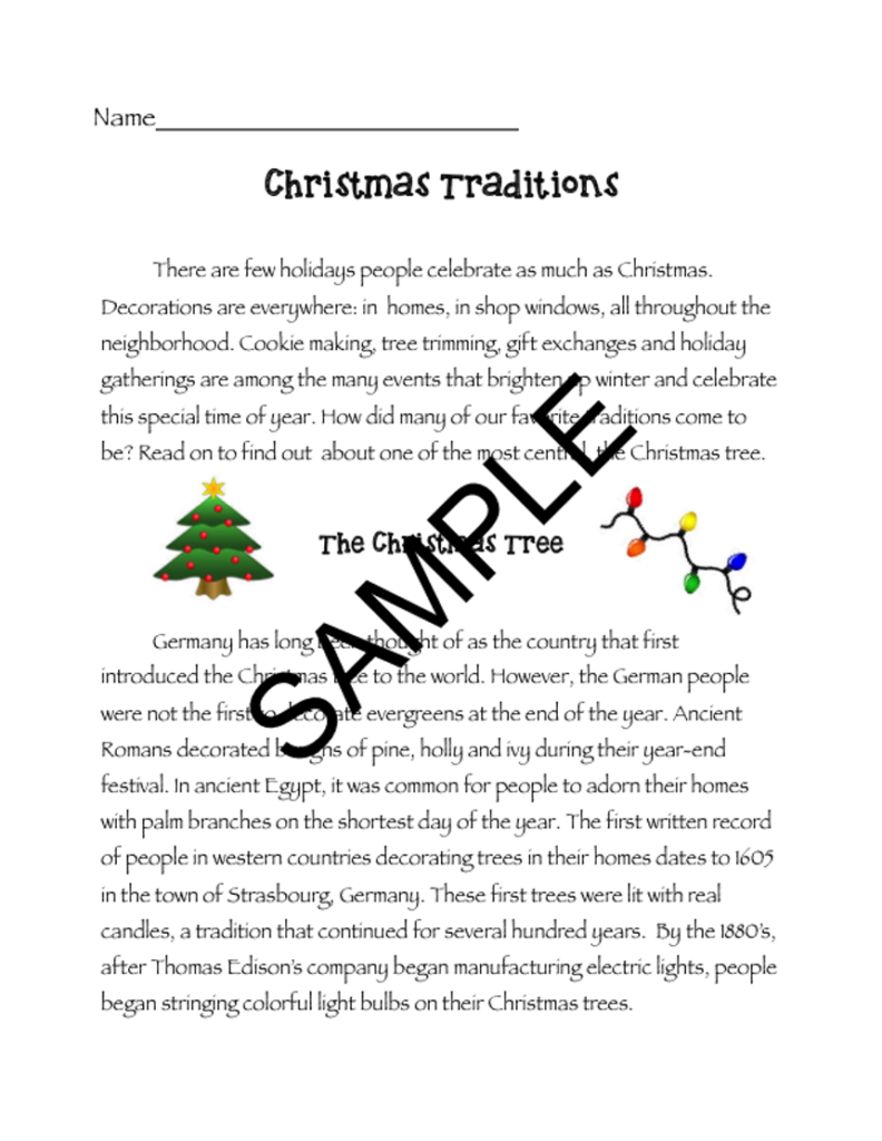 Christmas Informational Text Close Reading and Activities - Lessons ...
